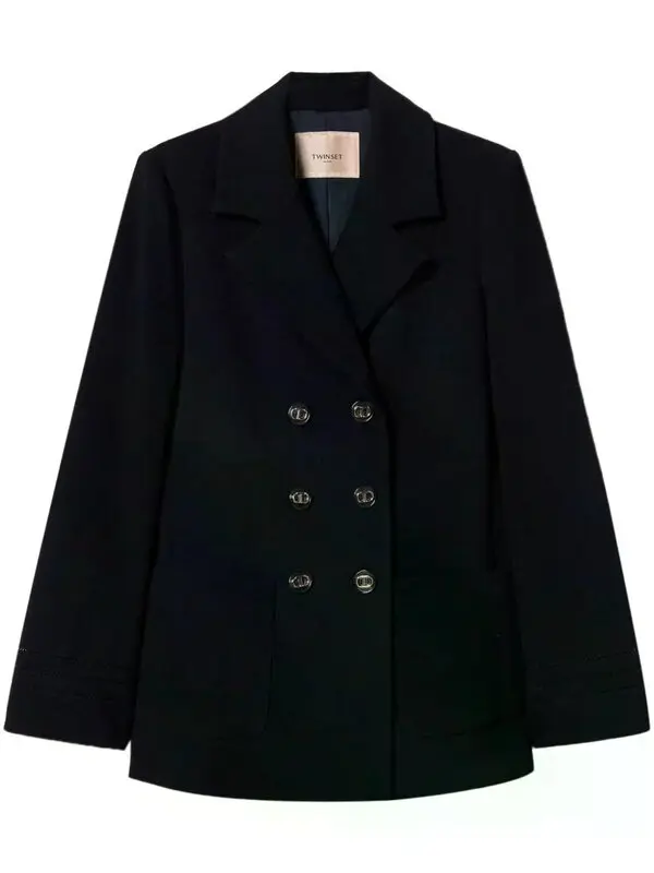 TWINSET Embroidered Double-breasted Jacket
