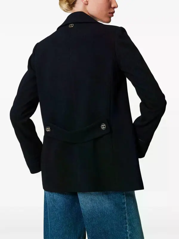 TWINSET Embroidered Double-breasted Jacket