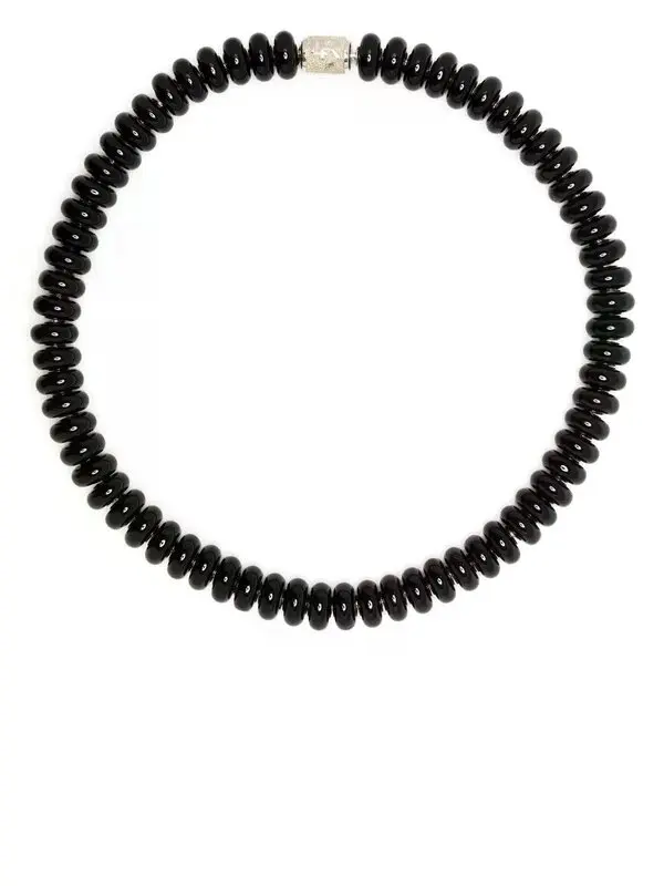 Lauren Rubinski Beaded Sterling Silver Necklace - Black