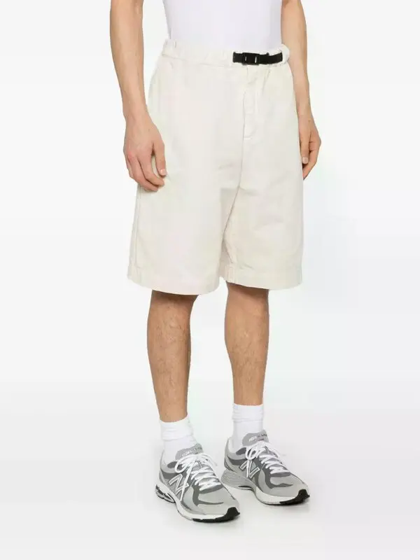 WHITE SAND Twill Bermuda Shorts - Neutrals