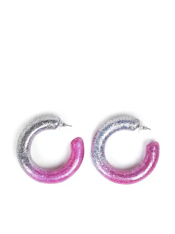 JULIETTA Ombré Effect Hoop Earrings - Pink