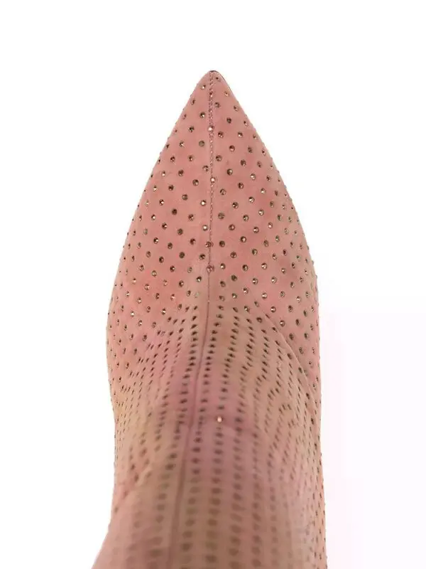 Paris Texas Holly Embellished Suede Knee-high Boots - Pink