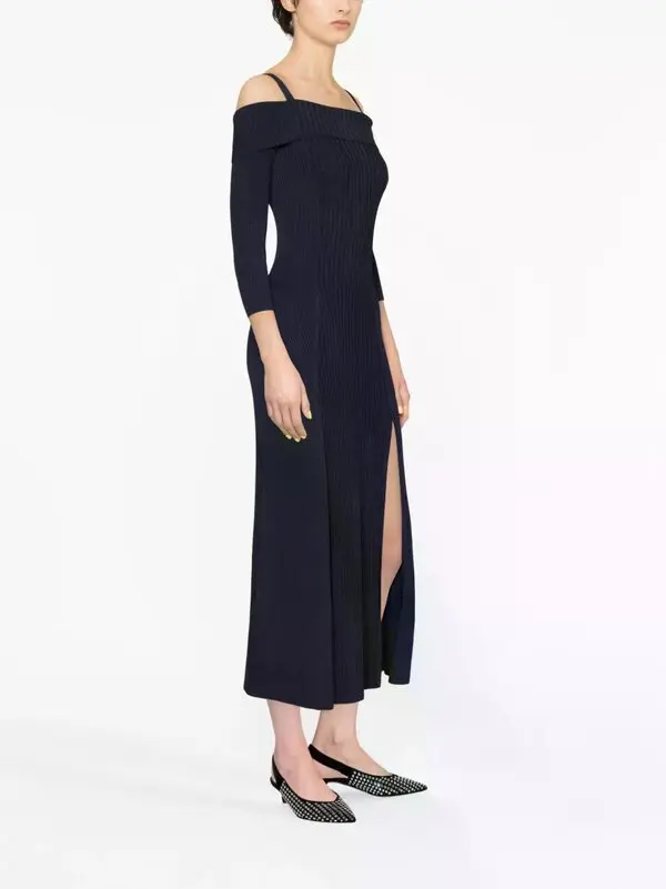 GANNI Off-shoulder Midi Dress