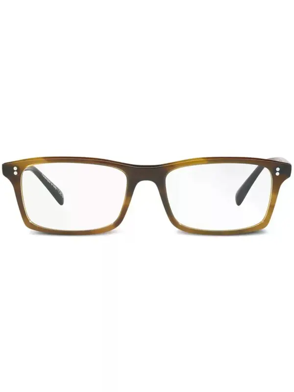 Oliver Spencer Myerson Rectangle Eyeglasses - Brown