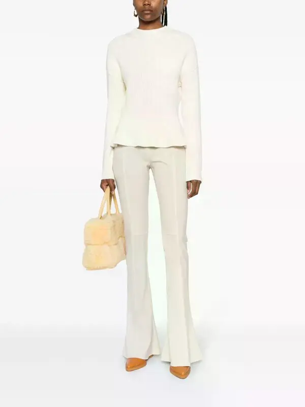 Chloé Peplum-hem Ribbed-knit Jumper