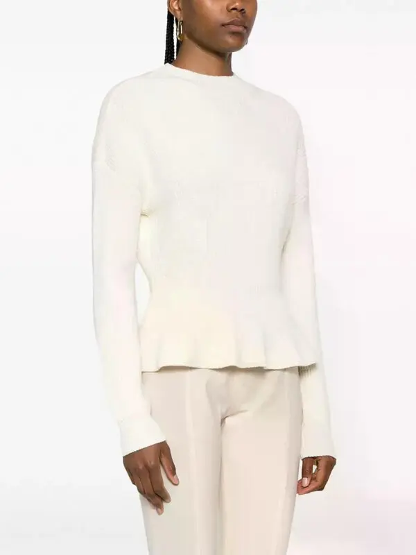 Chloé Peplum-hem Ribbed-knit Jumper
