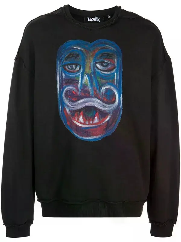 HACULLA. Graphic-print Cotton Sweatshirt - Black