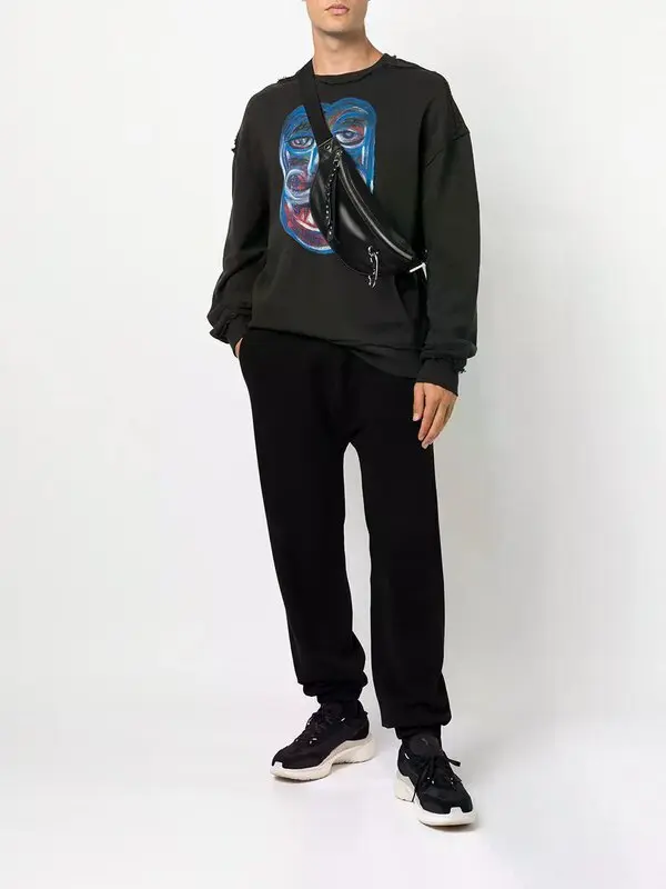 HACULLA. Graphic-print Cotton Sweatshirt - Black