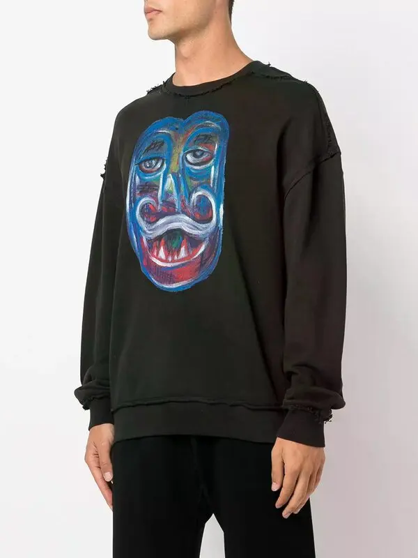 HACULLA. Graphic-print Cotton Sweatshirt - Black