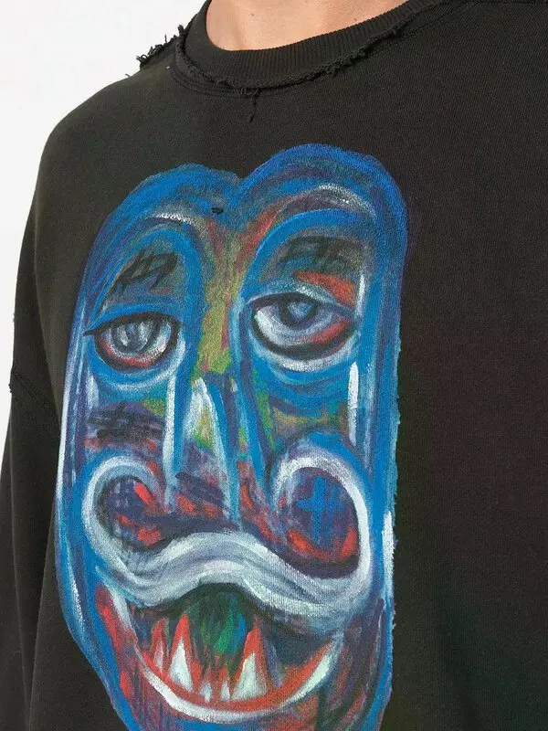 HACULLA. Graphic-print Cotton Sweatshirt - Black