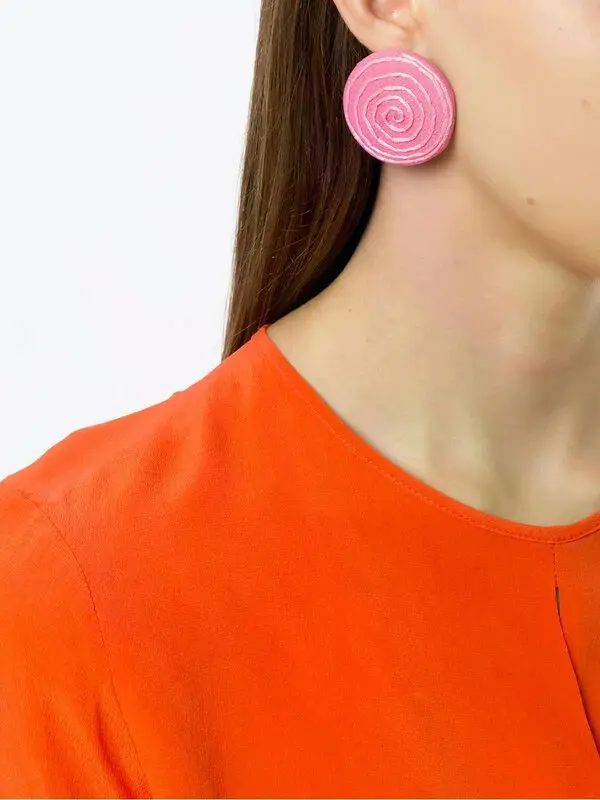 AMIR SLAMA Embroidered Earring Set