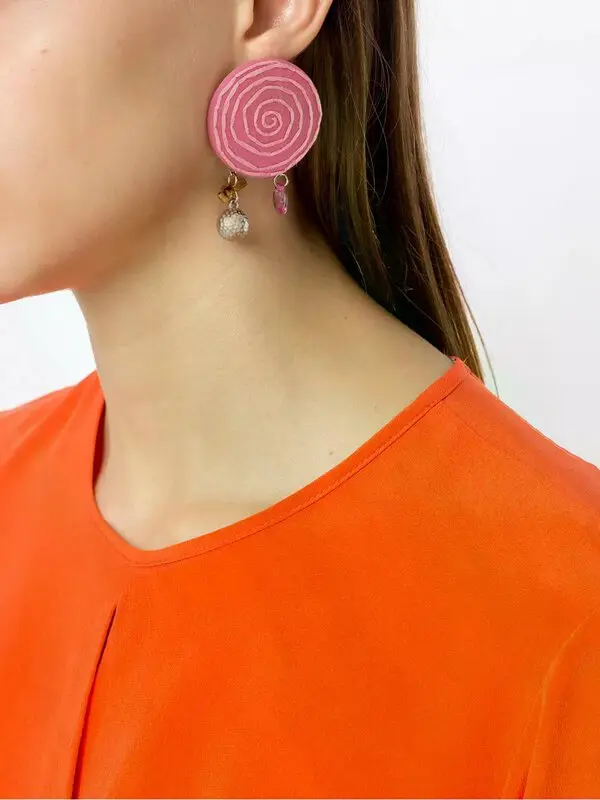 AMIR SLAMA Embroidered Earring Set