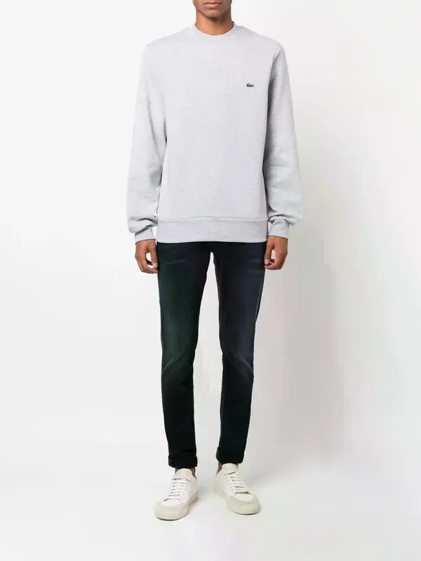 Lacoste Crew Neck Fleece Jumper - Grey