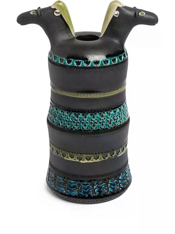 BITOSSI HOME Horse Heads Vase - Blue