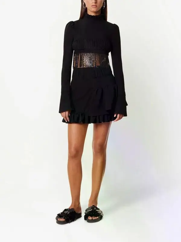 Rabanne Layered Ruffled Mini Skirt