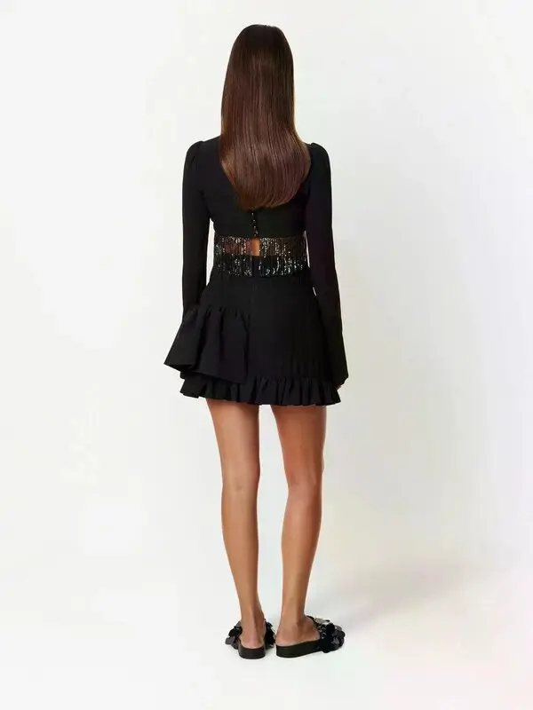 Rabanne Layered Ruffled Mini Skirt