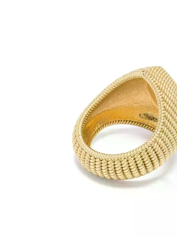 LEANDRA 18kt Yellow Dragon Ring With Diamonds