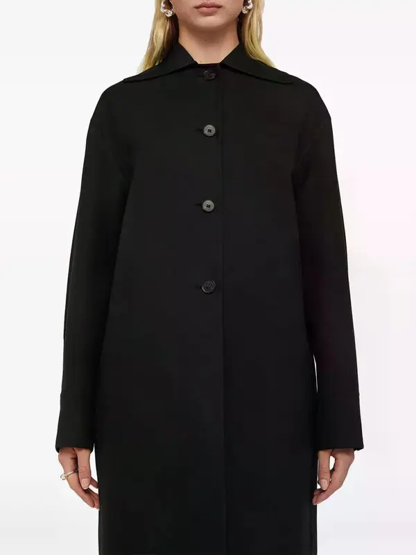 JIL SANDER Asymmetric-hem Cotton Coat