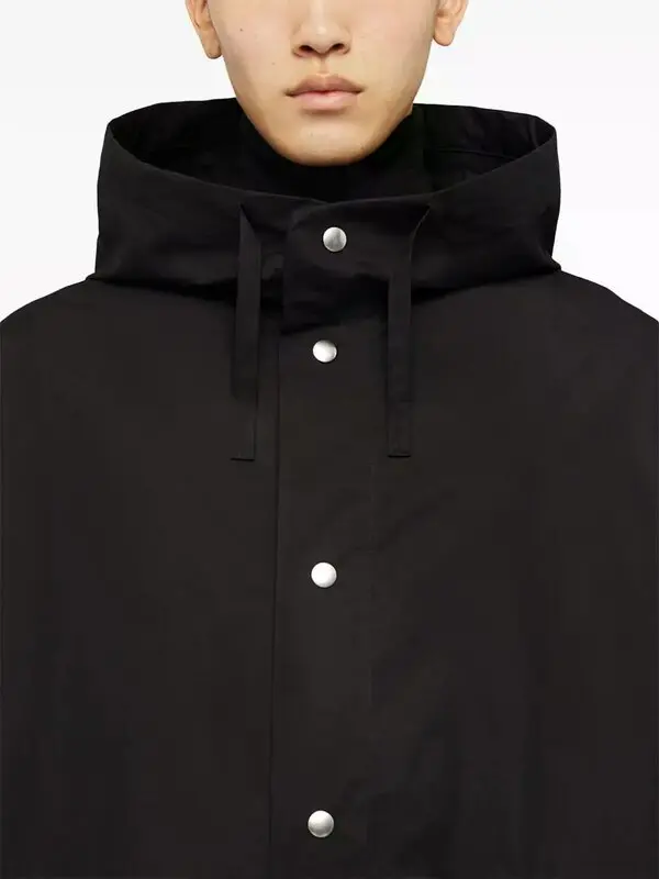 JIL SANDER Logo-print Hooded Parka - Black