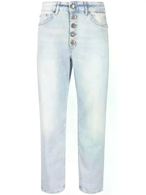 DONDUP Mid-rise Cropped Jeans - Blue