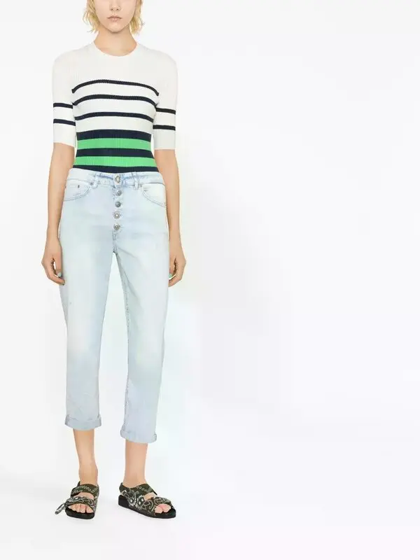 DONDUP Mid-rise Cropped Jeans - Blue