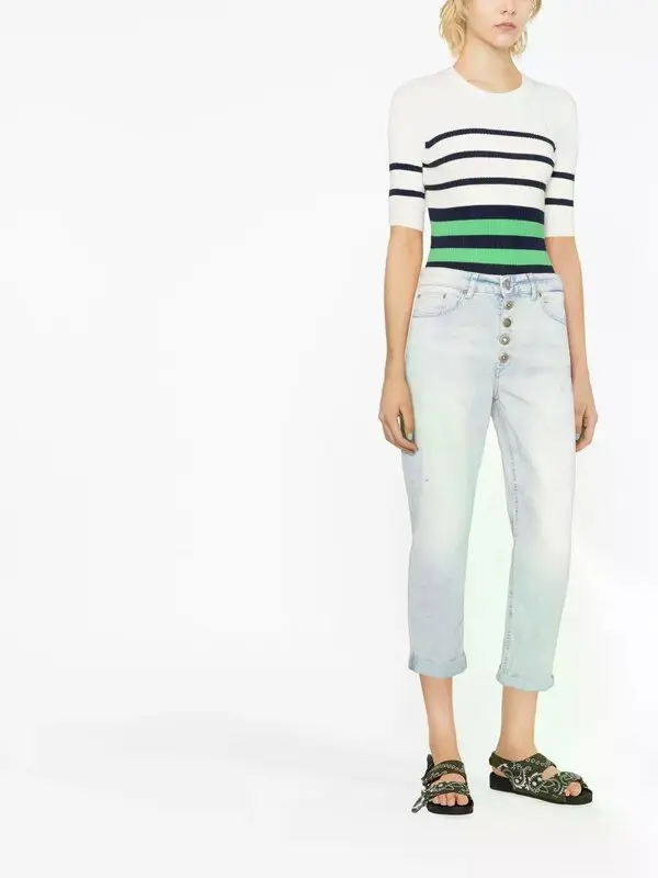 DONDUP Mid-rise Cropped Jeans - Blue