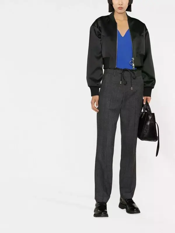 Sacai Straight-leg Trousers With Drawstring Fastening