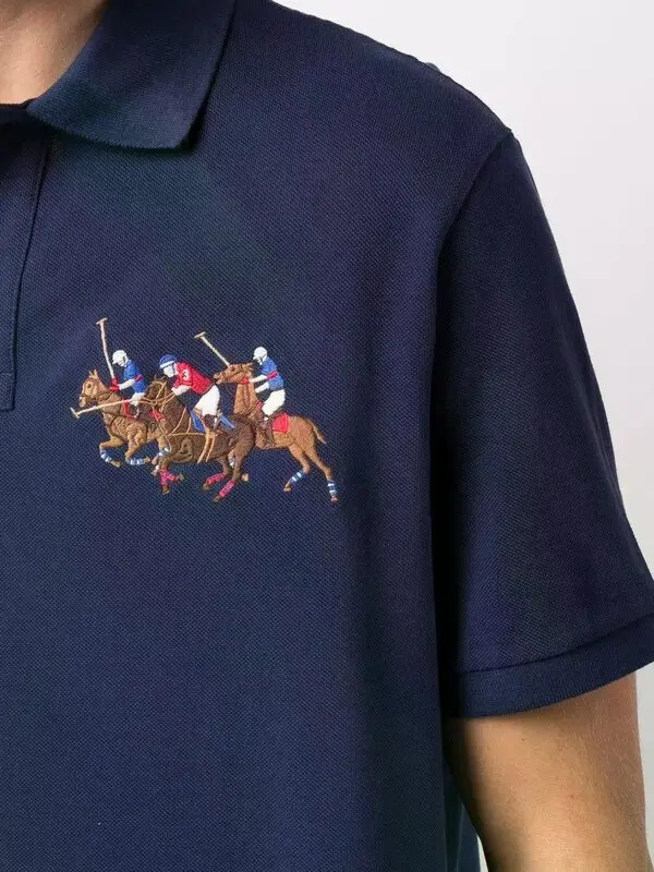Polo Ralph Lauren Polo Pony Motif Cotton Polo Shirt - Blue
