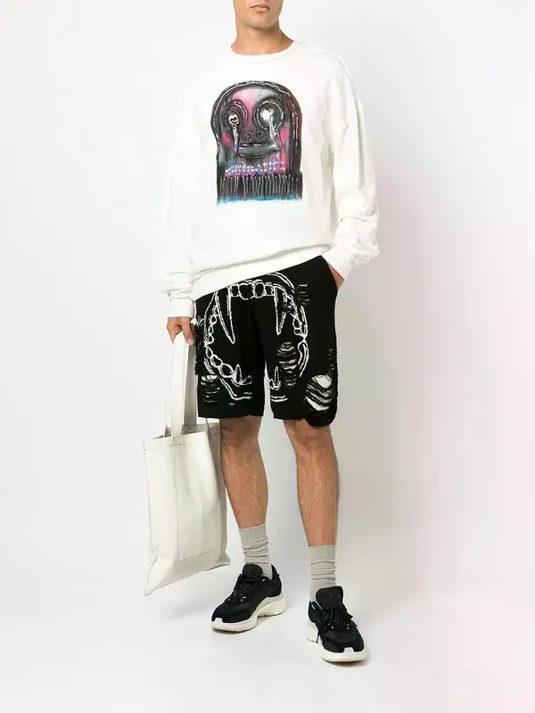 HACULLA. Graphic-print Cotton Sweatshirt - White