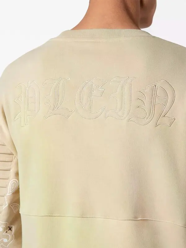 Philipp Plein Logo-embroidered Cotton Sweatshirt