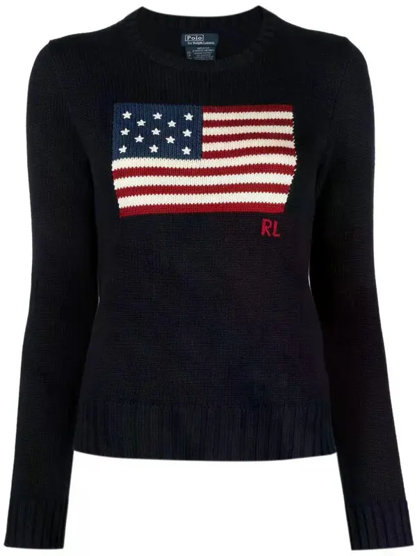 Polo Ralph Lauren Flag Motif Cotton Jumper