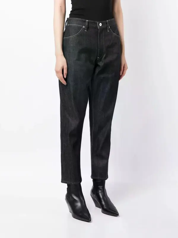 JIL SANDER Contrast-stitching Cotton Straight-leg Jeans