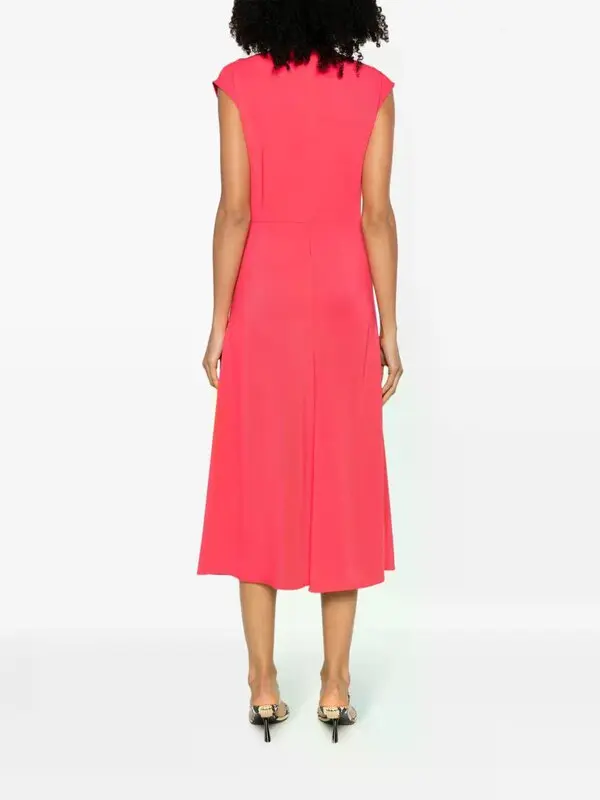 FORTE_FORTE Keyhole-neck Flared Midi Dress
