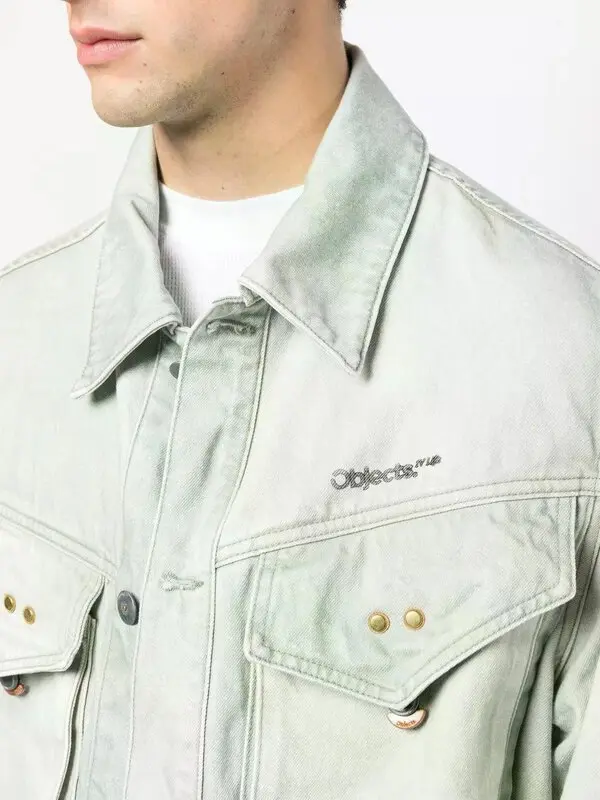 OBJECTS IV LIFE Logo-embroidered Denim Jacket