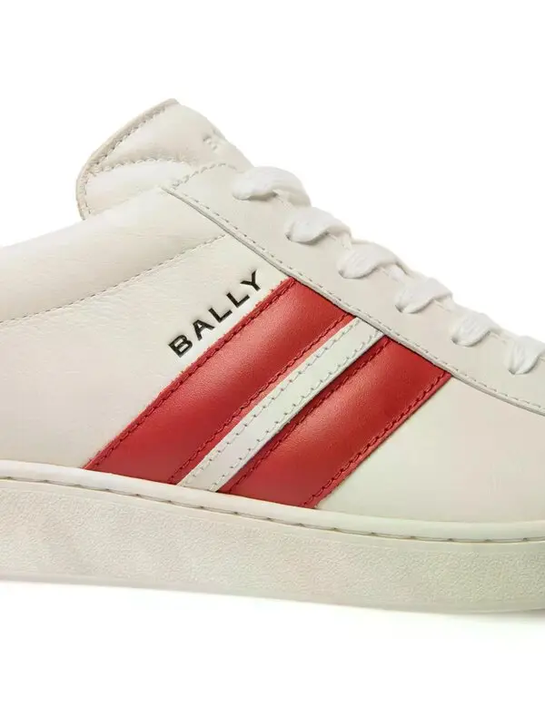 Bally Striped Leather Lace-up Sneakers
