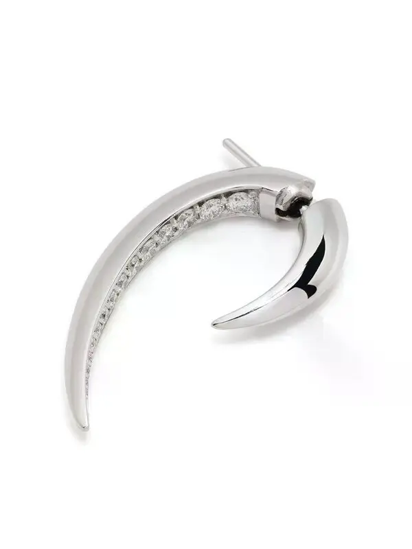 SHAUN LEANE 18kt White Gold Hook Diamond Earrings