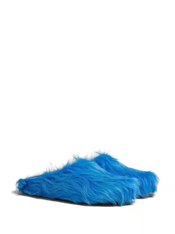 Marni Fussbet Calf-hair Slippers - Blue