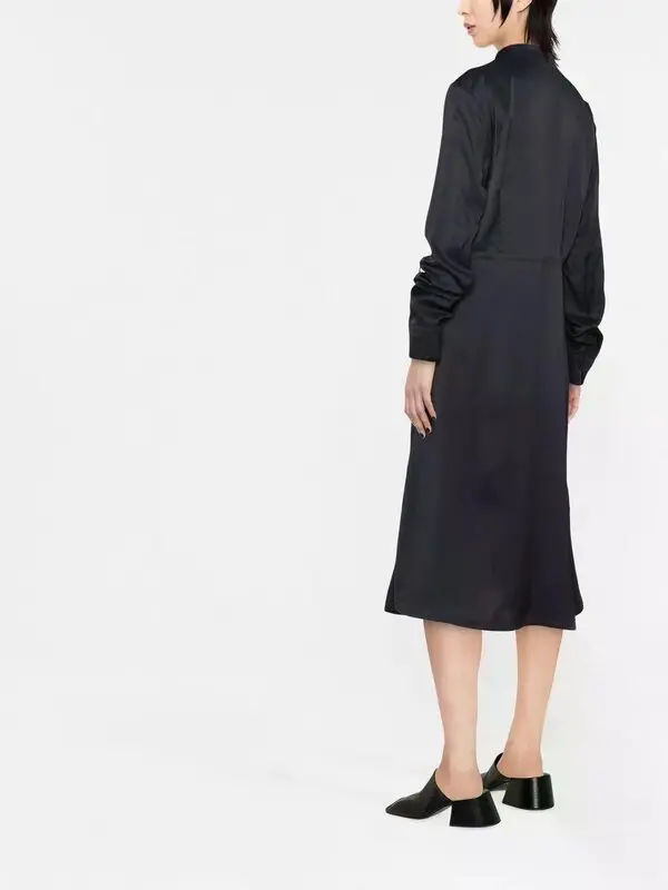 JIL SANDER Collarless Midi Dress