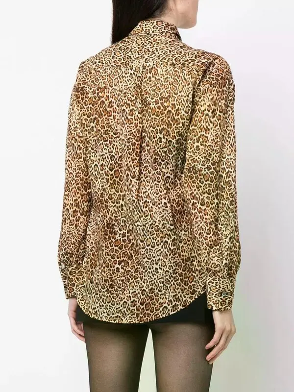 Dsquared2 Leopard-print Cut-out Blouse