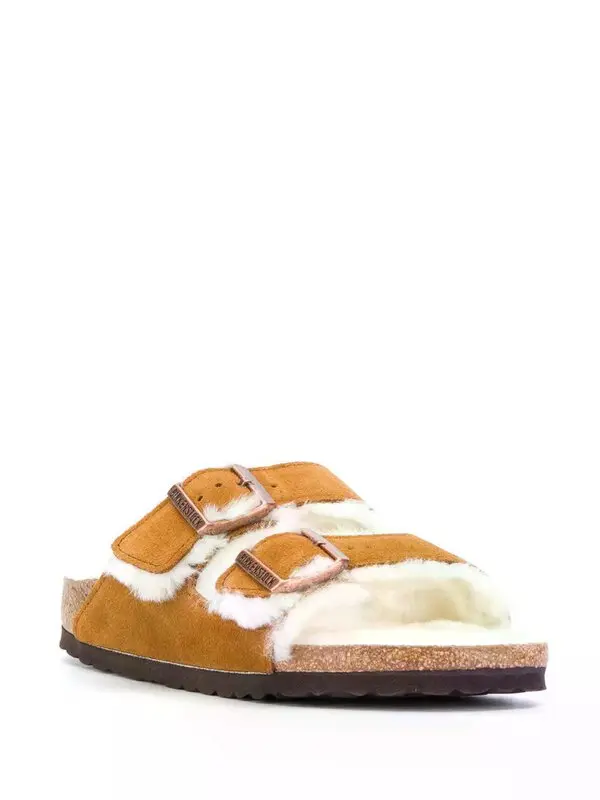 BIRKENSTOCK Shearling Sandals - Brown