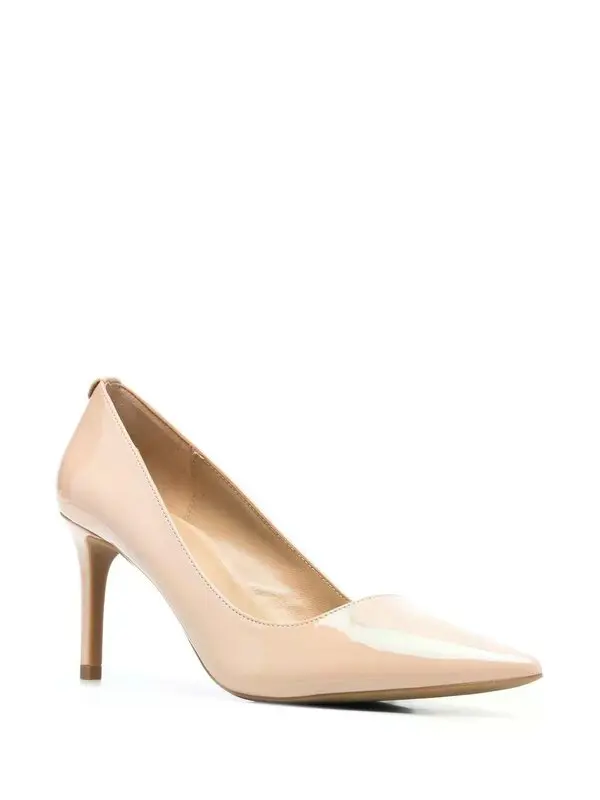 Michael Kors 80mm Logo-plaque Leather Pumps