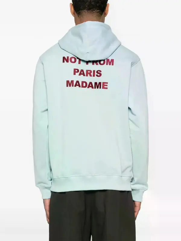 Drole De Monsieur Le Slogan Hoodie - Blue