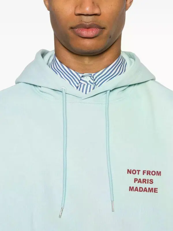 Drole De Monsieur Le Slogan Hoodie - Blue