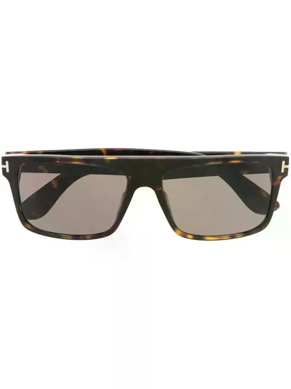 TOM FORD Square-frame Tortoiseshell Sunglasses - Brown