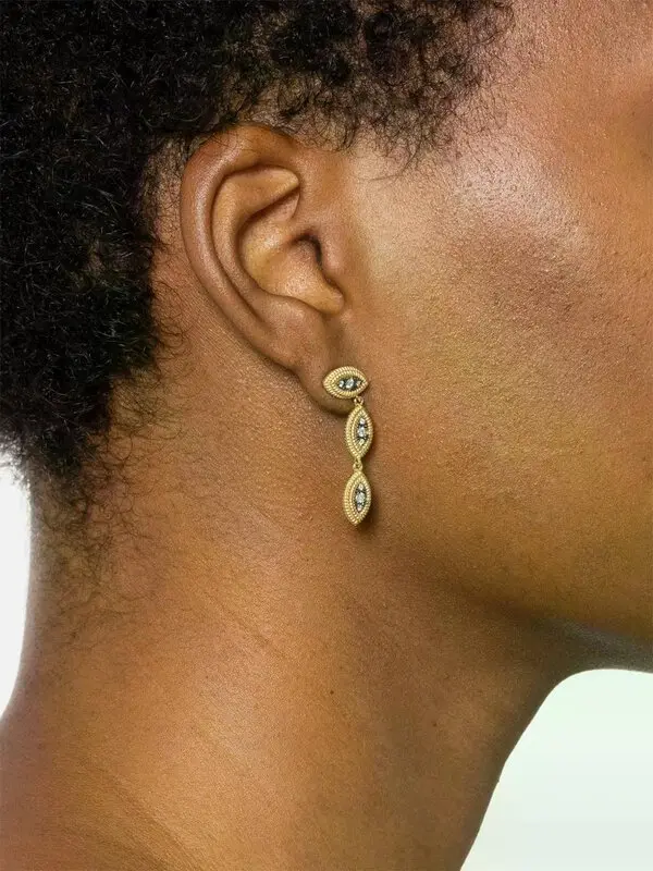 LEANDRA 18k Yellow Diamond Dragon Earrings