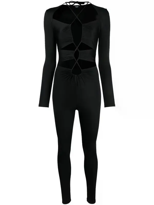NOIRE SWIMWEAR Stretch-design Jumpsuit With Cut-out Detailing - Black