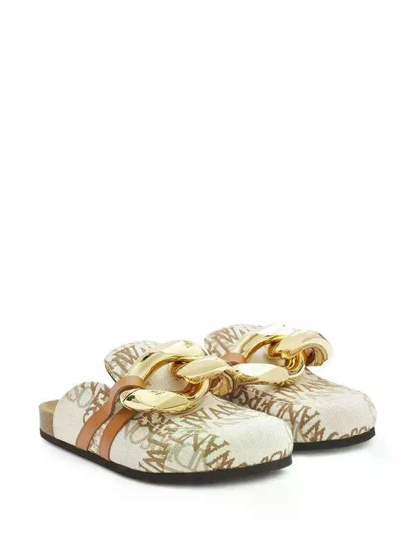JW Anderson Chain Logo Grid Mules