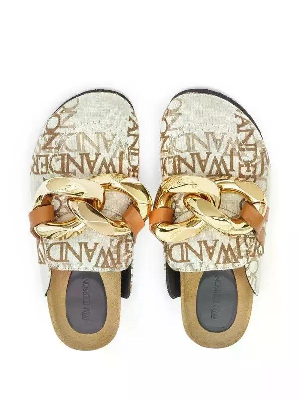 JW Anderson Chain Logo Grid Mules
