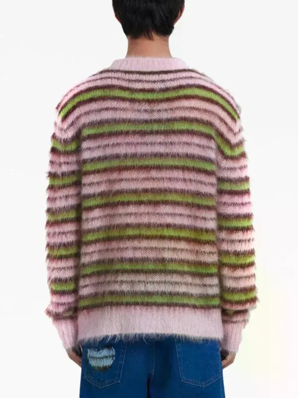 Marni Striped Mohair-blend Jumper