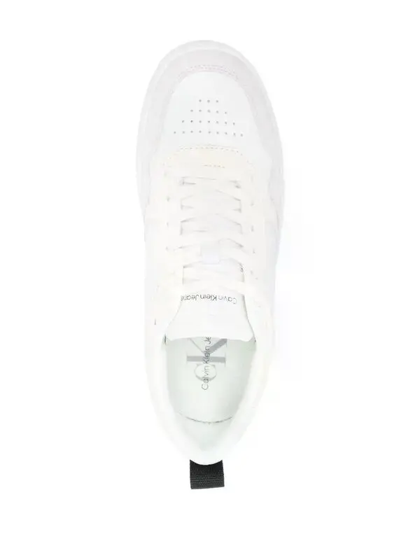 Calvin Klein Logo-debossed Panelled Sneakers - White